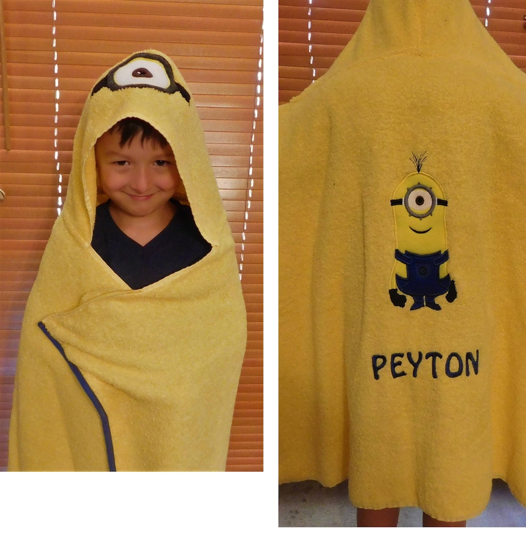 Kids Minion One Eye Hooded Towel - Free Personalization - Etsy