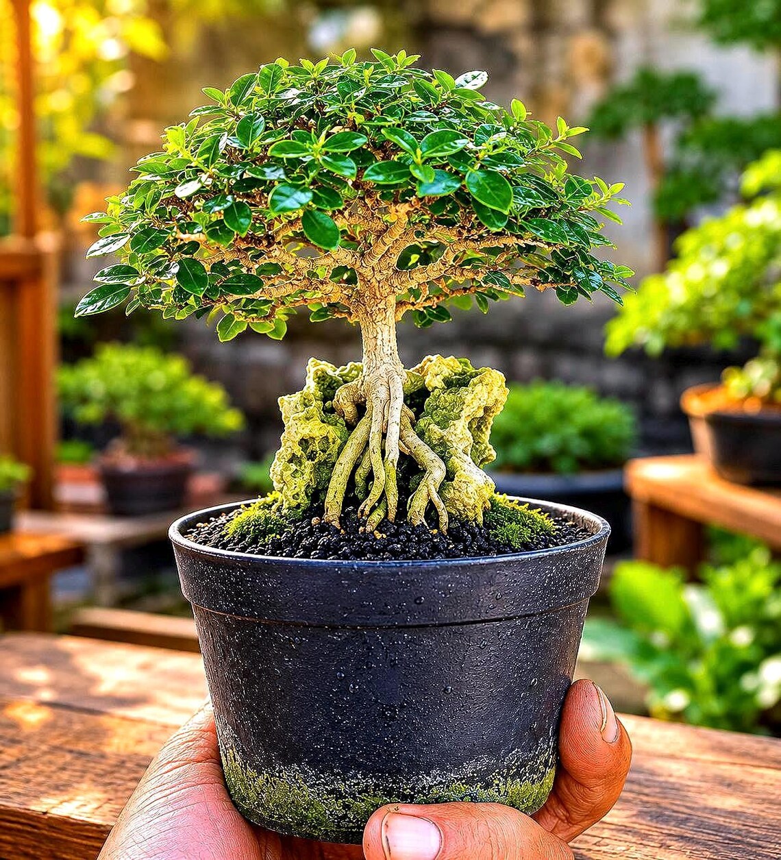 Actual Tree Premna Microphylla Bonsai Tree – Mame Size, Tropical ...