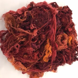 Hand Dyed Silk Mulberry Throwster Fiber for Felting, Spinning, Weaving ...