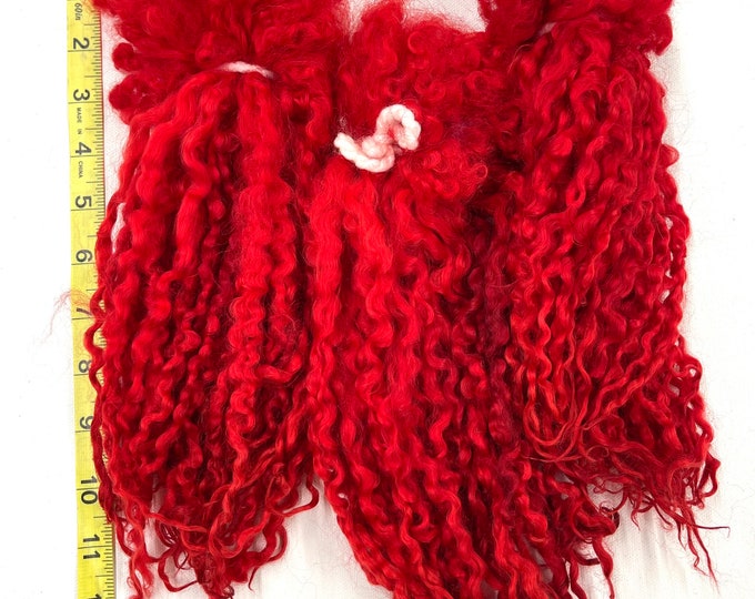 Hand Dyed Silk 1st Clip Teeswater Long Wool Locks for Felting, Spinning ...