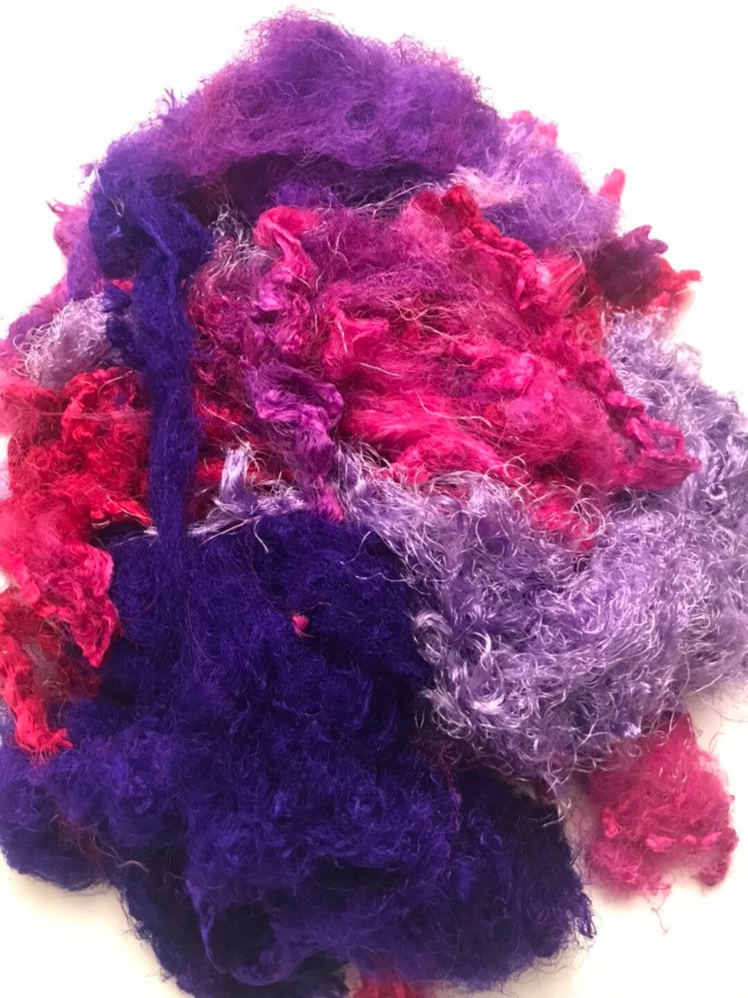 Hand Dyed Silk Mulberry Throwster Fiber for Felting, Spinning, Knitting ...