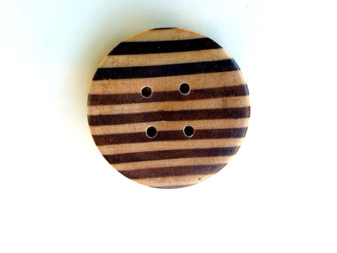Hand Turned Round Laminated Wood Buttons With Black Walnut and - Etsy