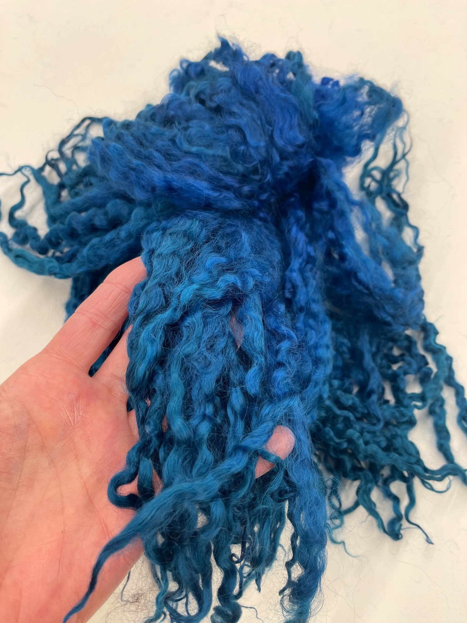 Hand Dyed Teeswater Long Wool Locks for Felting Spinning | Etsy
