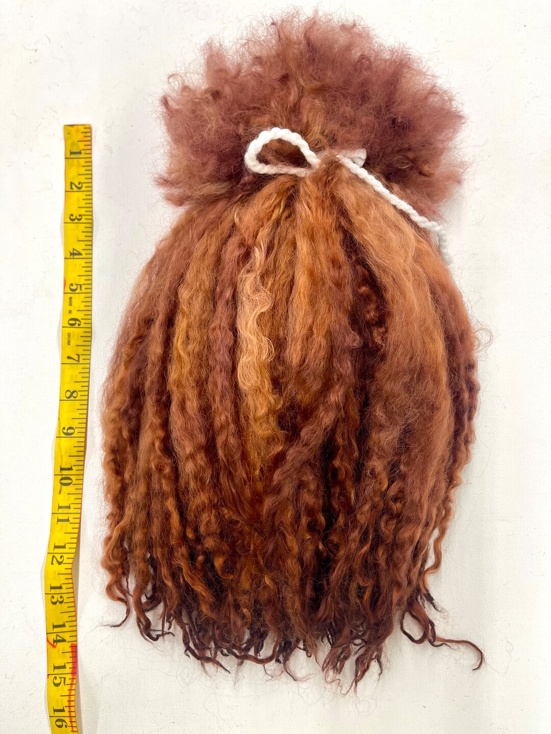Hand Dyed Teeswater Long Locks for Felting, Spinning, Knitting. RUSTY ...
