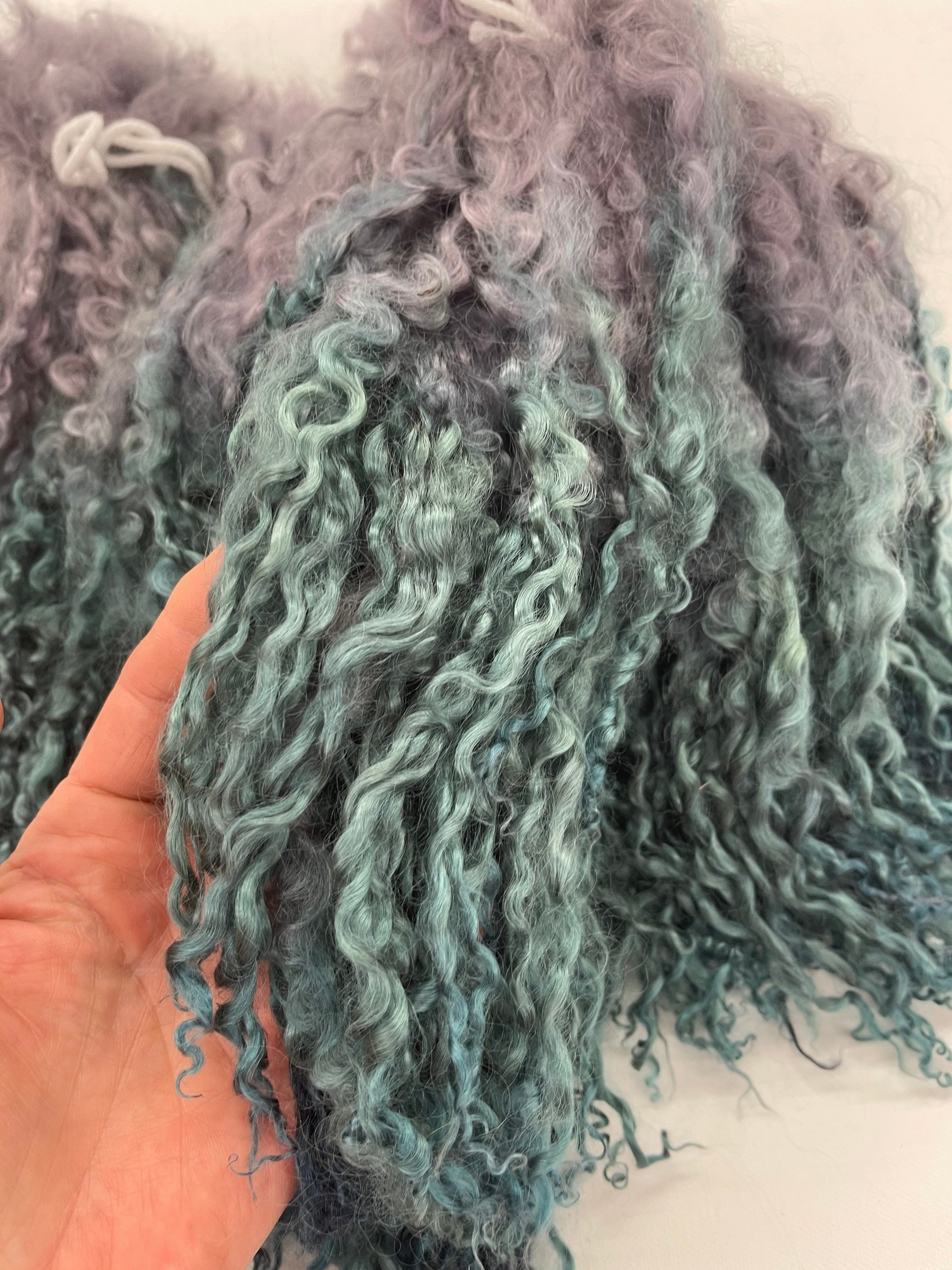 Hand Dyed Teeswater Long Wool Locks for Felting Spinning | Etsy