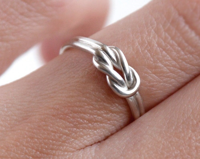 Sailor Knot Ring Gold Plated Sterling Silver Ring Infinity Knot Promise Ring Friendship Knot ...