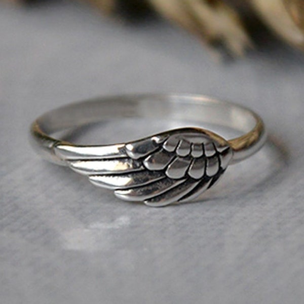 Gold Angel Wing Ring - Etsy