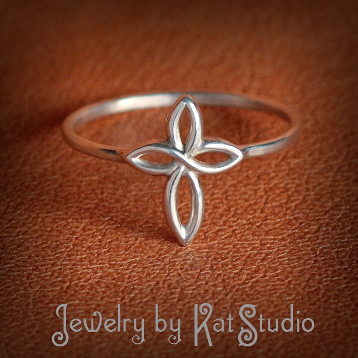 Silver Infinity Cross Ring Infinity Celtic Cross Ring Celtic - Etsy