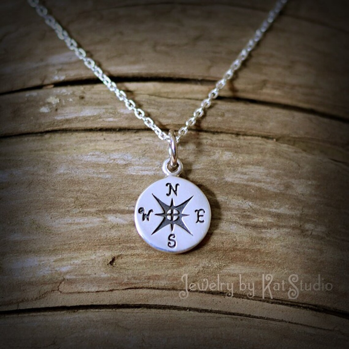 Compass Necklace Travel Necklace True North Nautical - Etsy