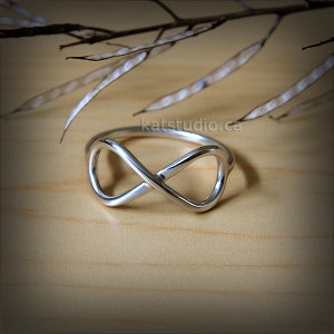 2 Infinity Rings Set of Two Rings Infinity Rings Sterling Silver 925 16 ...