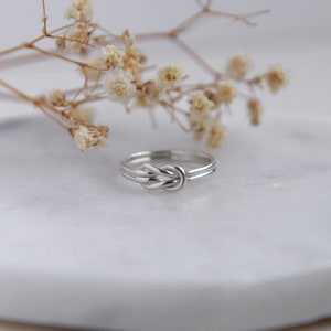 Sailor Knot Ring Sterling Silver Ring Infinity Knot Promise Ring ...