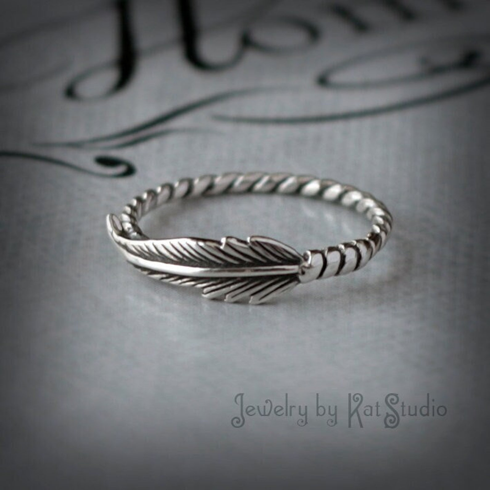 Feather Ring Sterling Silver Feather Ring Feather Jewelry - Etsy