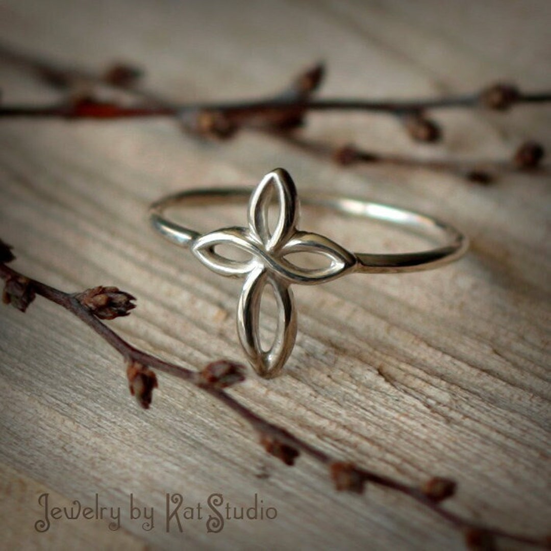 Silver Infinity Cross Ring Infinity Celtic Cross Ring Celtic Ring Cross ...