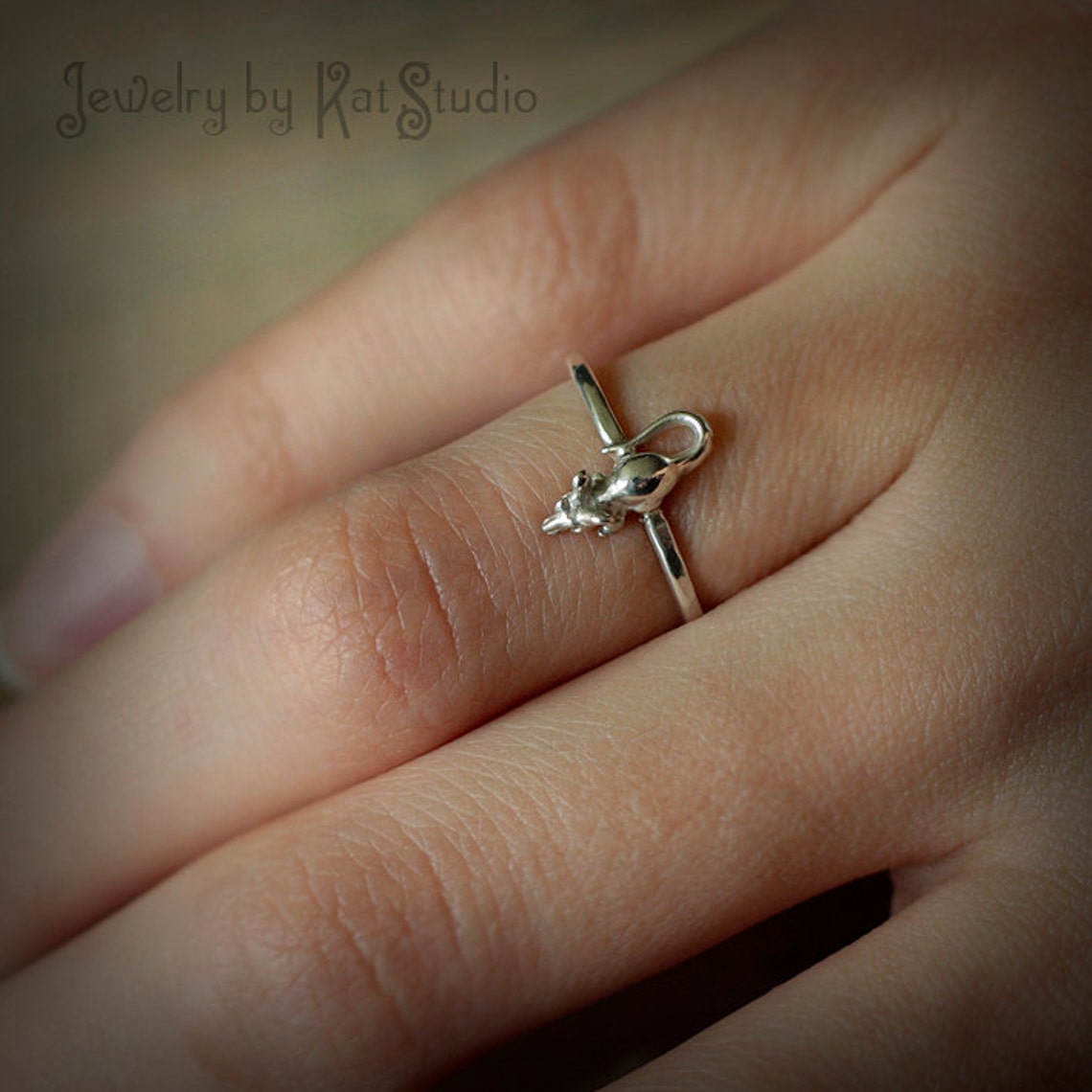 Mouse Ring Silver Mouse Ring Rat Ring Recycled Sterling - Etsy