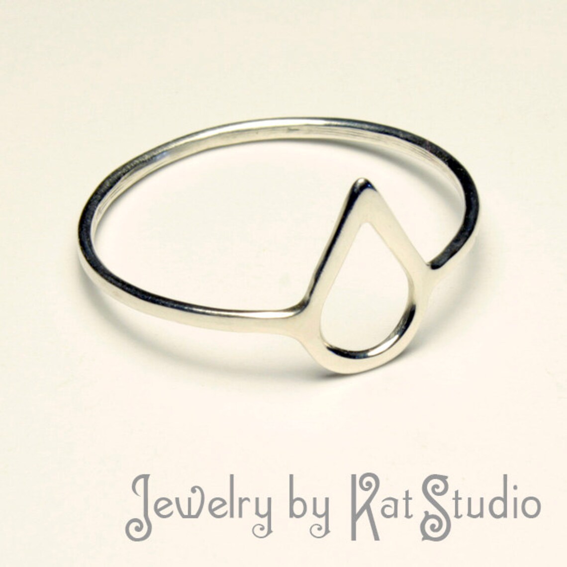 Drop Ring - Water Symbol - Handmade - Sterling Silver 925 - Jewelry by ...
