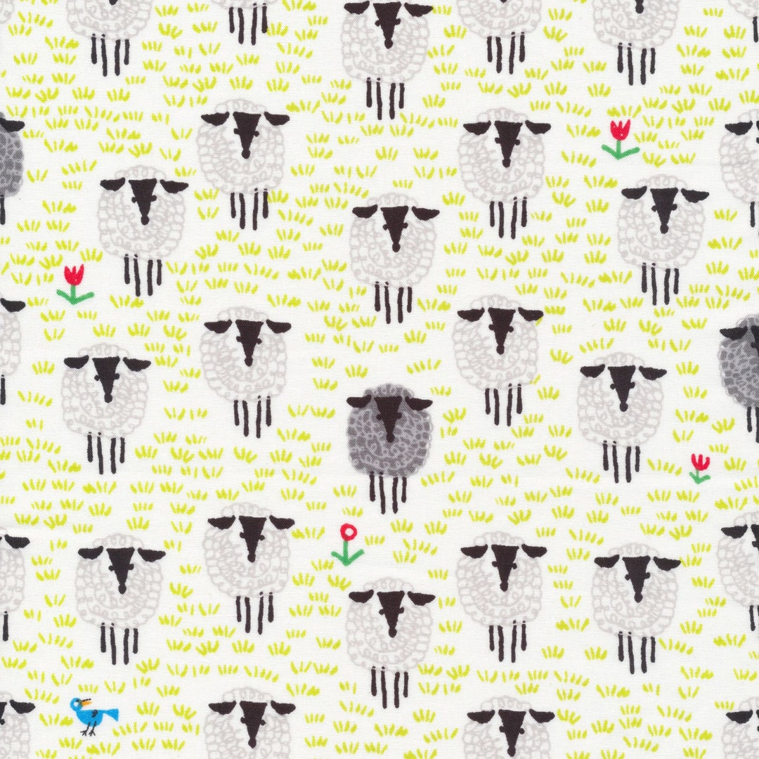 EOB 1 Yard + 2”, Organic Cotton Sheep Fabric, Cloud 9 Organic Cotton ...