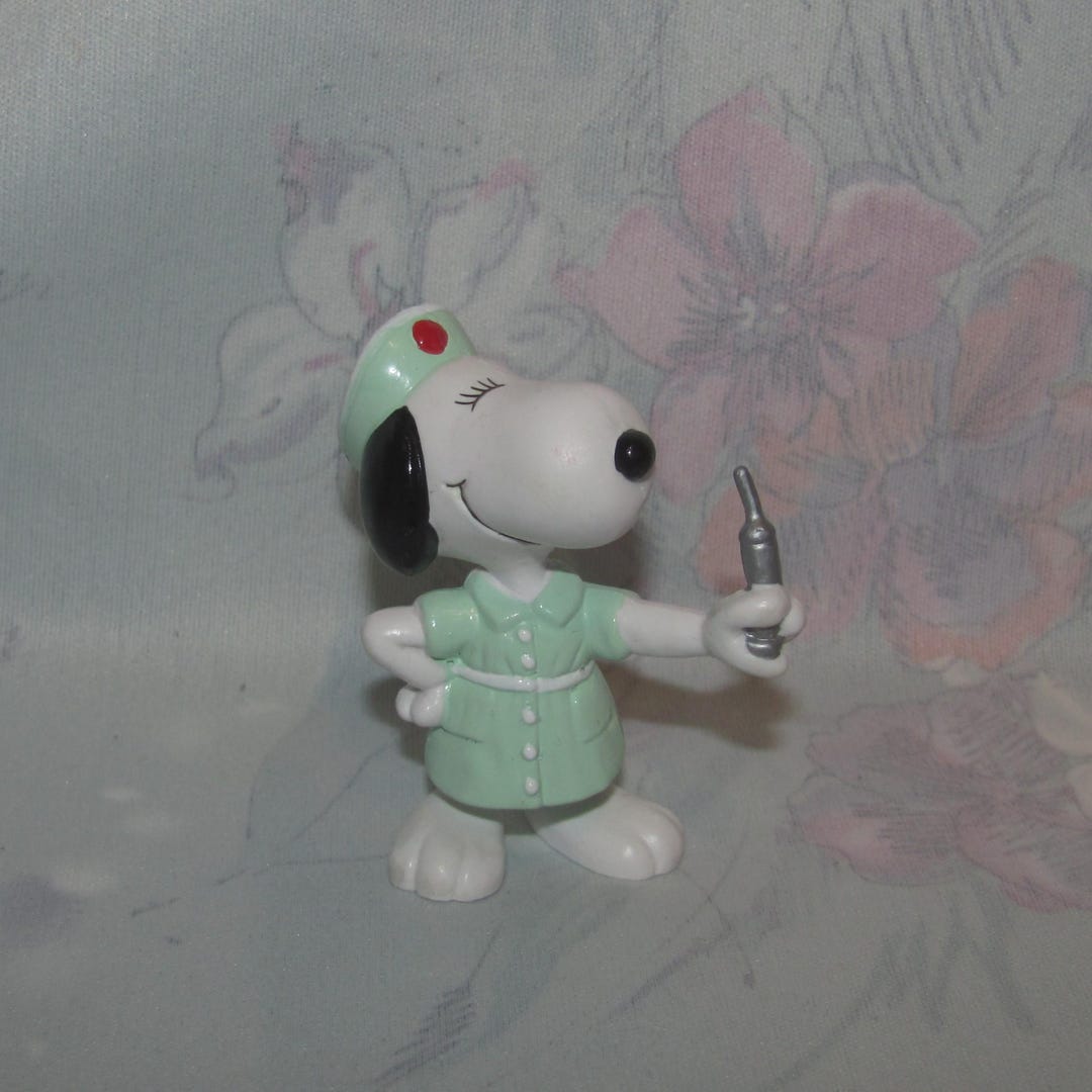 Vintage 1980s Peanuts Snoopy 2.5" Nurse Figure United Feature Syndicate - Etsy