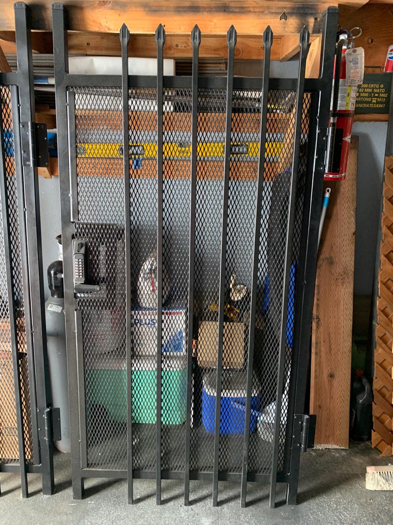 Ready-to-hang Steel Security Gate | Borg Mechanical Keypad Lock + 4 ...
