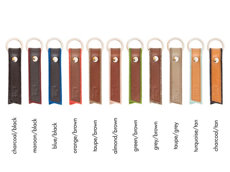 Felt and Leather KEY FOBS Key Holder Keychain Wool Felt - Etsy