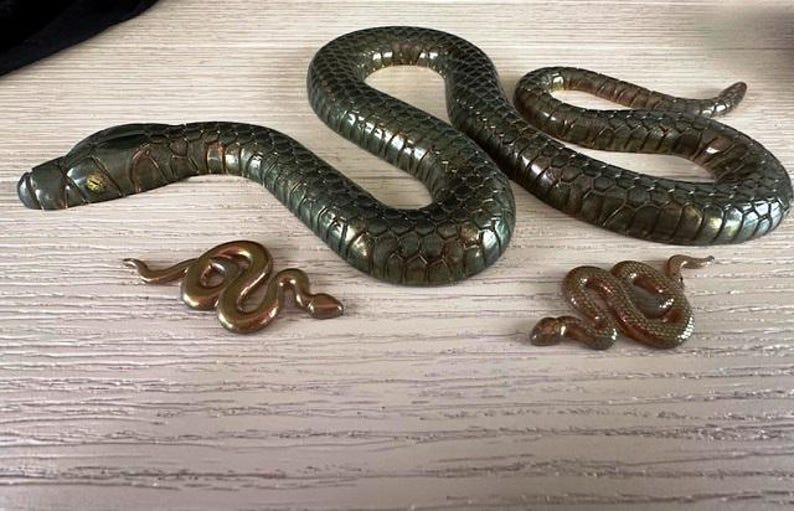 Snake, Resin Snake, Baby Snakes, Snake Decor, Fake Snake - Etsy