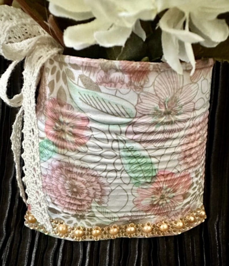 Pocket Posey Floral Pocket Posey Tin Can Hanger Recycled - Etsy