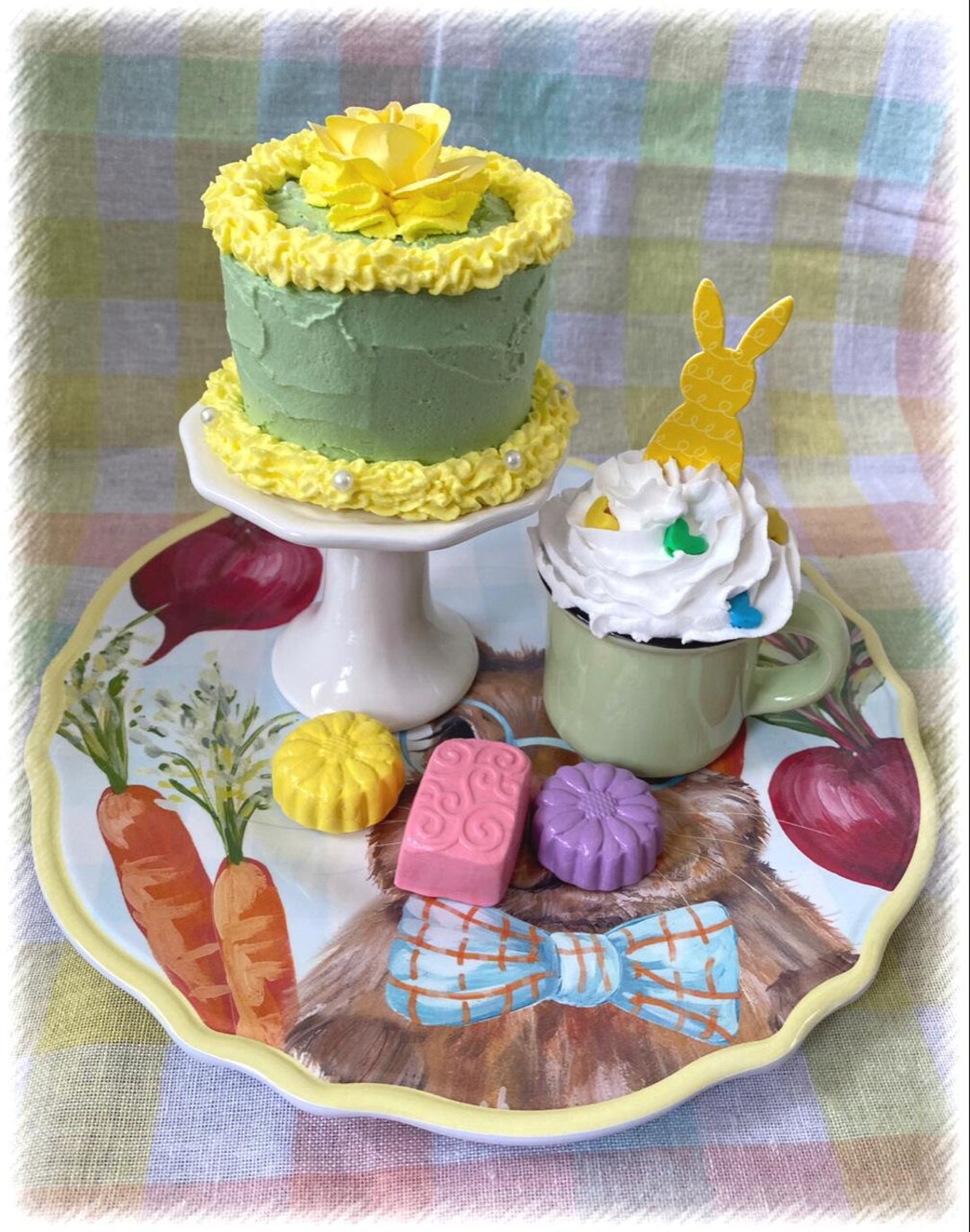 Easter Plate, Fake Easter Candy, Easter Decor, Fake Food, Fake Cake ...