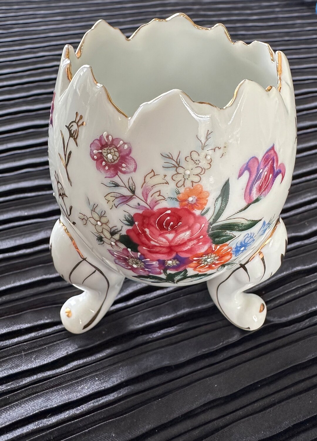 3-leg Egg Vase, Porcelain Egg Vase, Cracked Eggshell Vase, White Egg ...