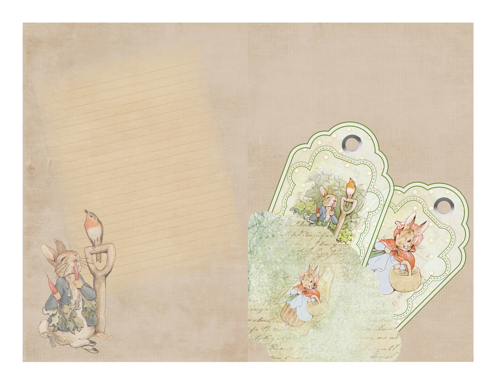 Six Peter Rabbit Tags With Backing Sheet Instant Download - Etsy