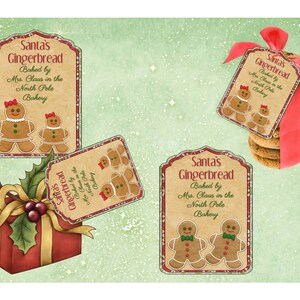 Gingerbread Tags or Labels 6 Printable Tags in JPG and PNG Format ...