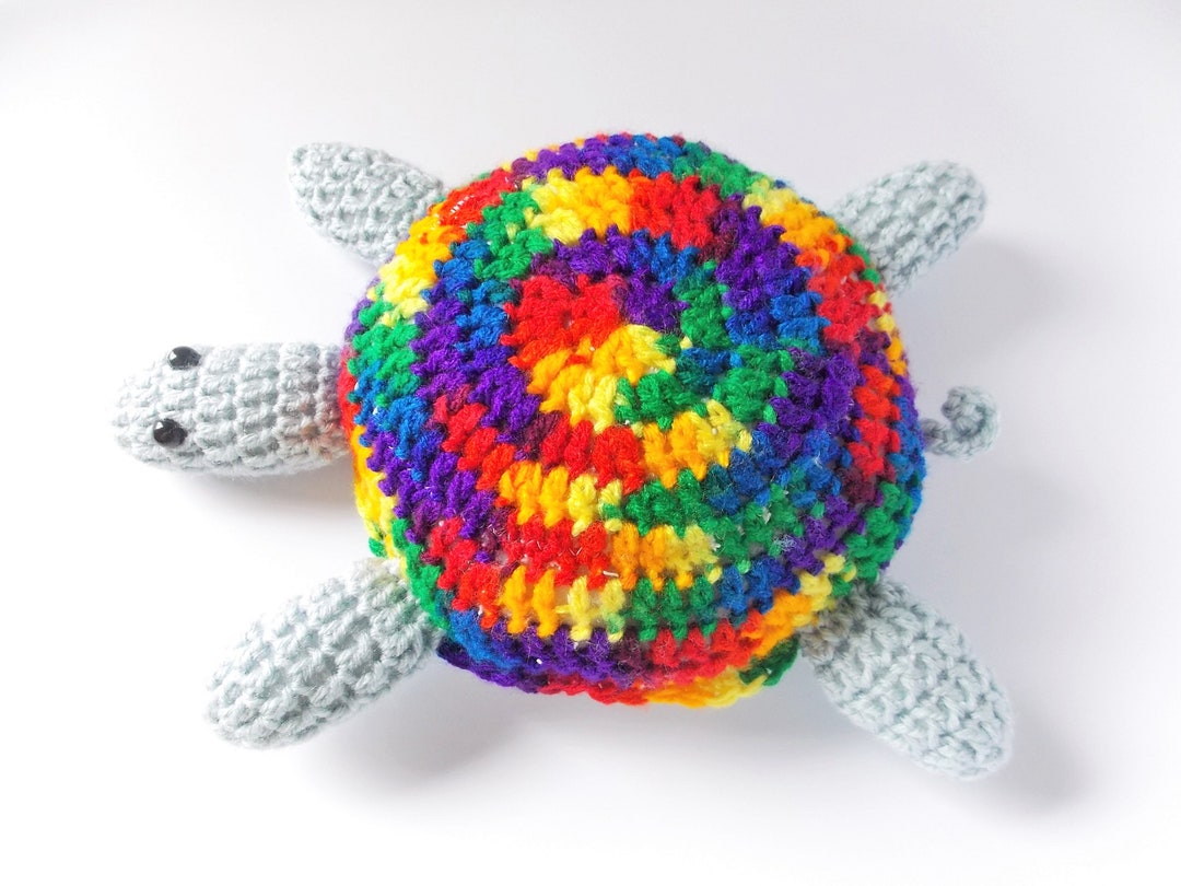 Rainbow Kitchen Turtle Mop, Crochet Drip Catcher Tortoise - Etsy