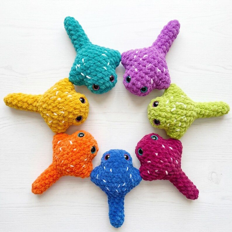No Sew Stingray Crochet Pattern, Easy Beginner Friendly Amigurumi ...