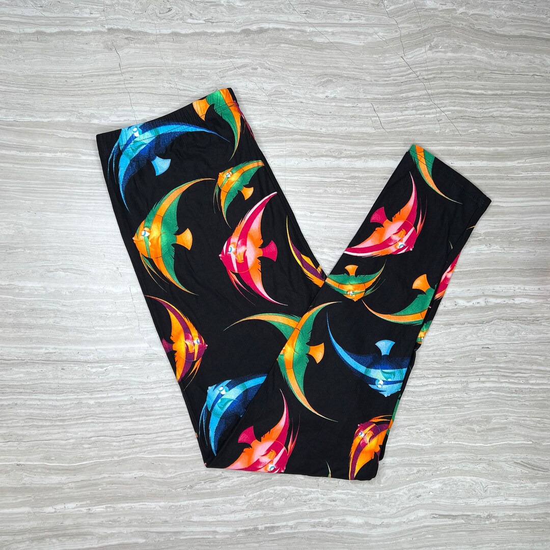 Colorful Angel Fish Print Classic Comfort Leggings - Etsy