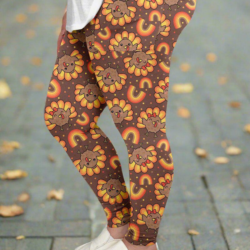 Thanksgiving Leggings - Etsy