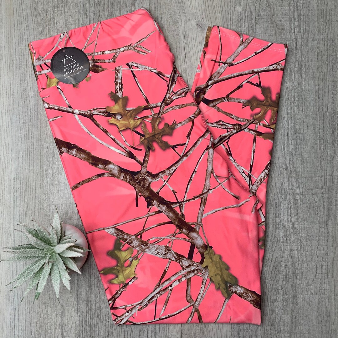 Pink Tree Camo Leggings - Etsy