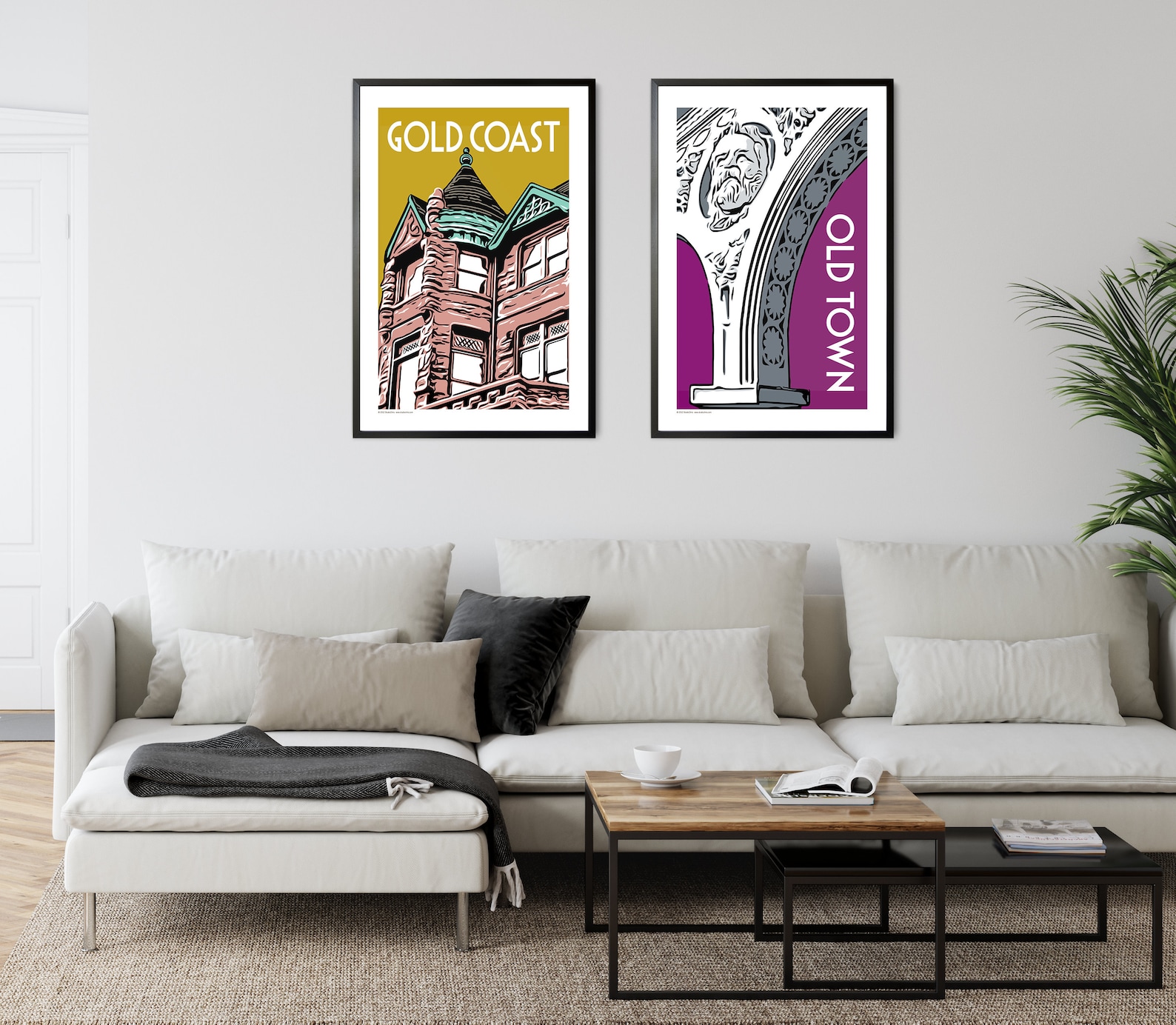 Chicago Poster | Chicago Neighborhood | Chicago City | Chicago Retro ...