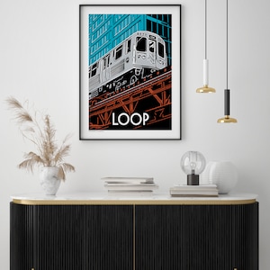 Chicago Poster | Chicago Neighborhood | Chicago City | Chicago Retro ...