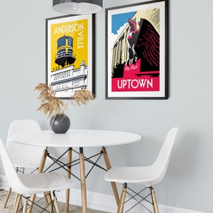 Chicago Poster | Chicago Neighborhood | Chicago City | Chicago Retro ...
