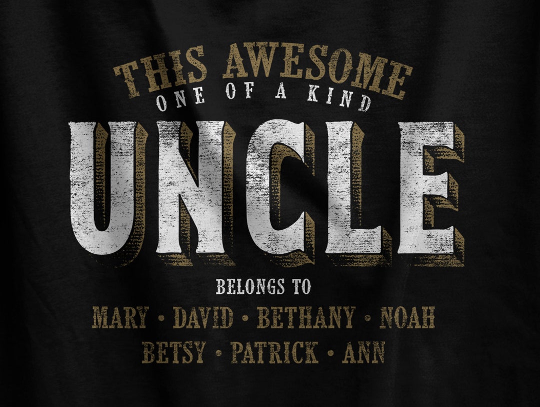 This Awesome Uncle Belongs to Personalized Shirt T-shirt | Father's Day ...
