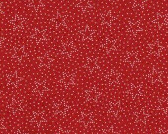 Red star fabric | Etsy