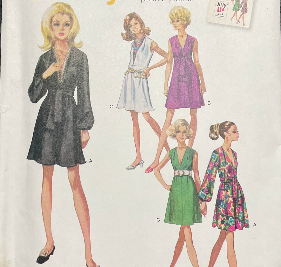 Easy Vintage Dress Pattern, Simplicity 1059, UNCUT - Etsy