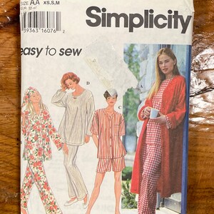 Easy Vintage Misses Robe and Pajama Pattern, Simplicity 9250, UNCUT - Etsy