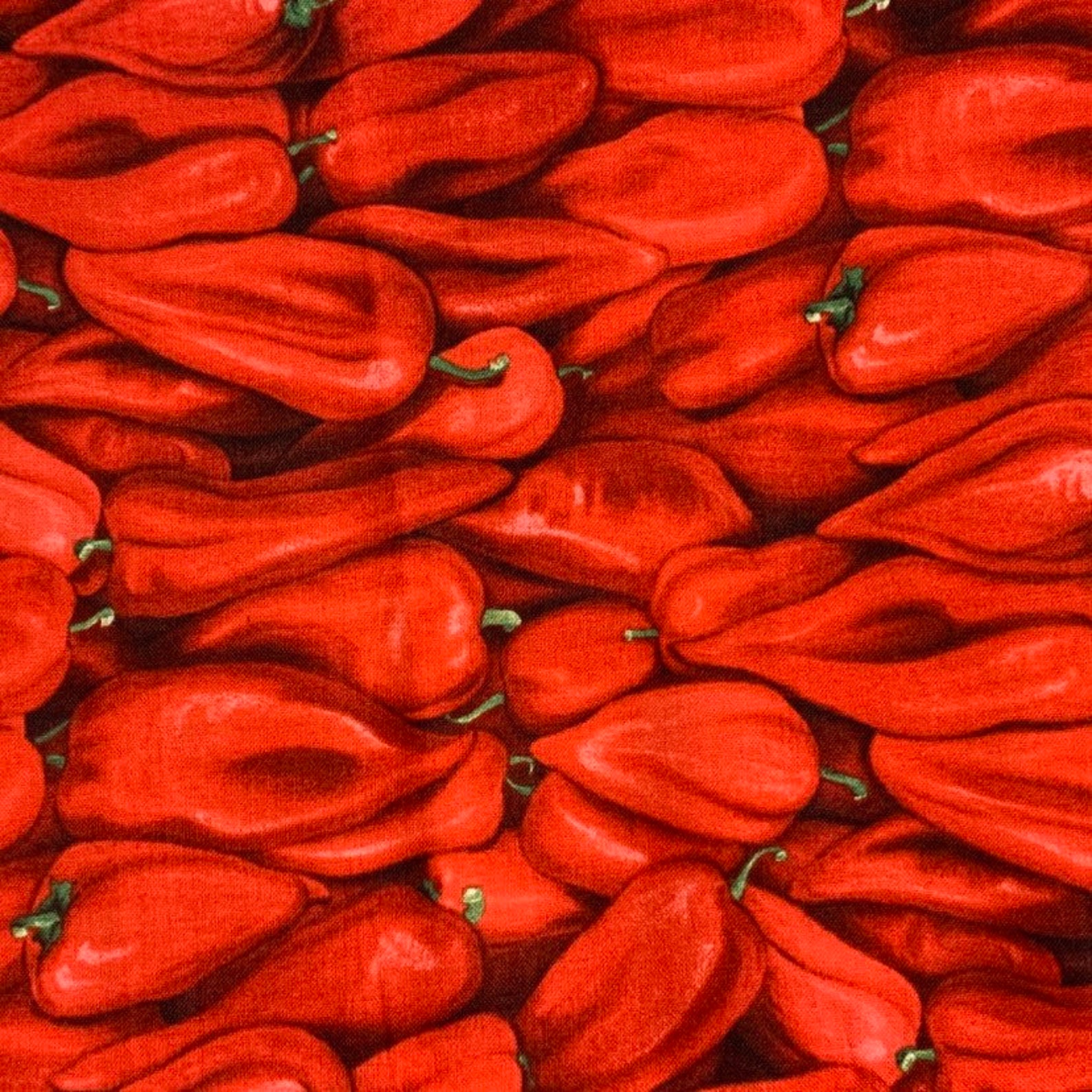 100% Cotton Red Pepper Fabric Vegetable Farmers Market - Etsy