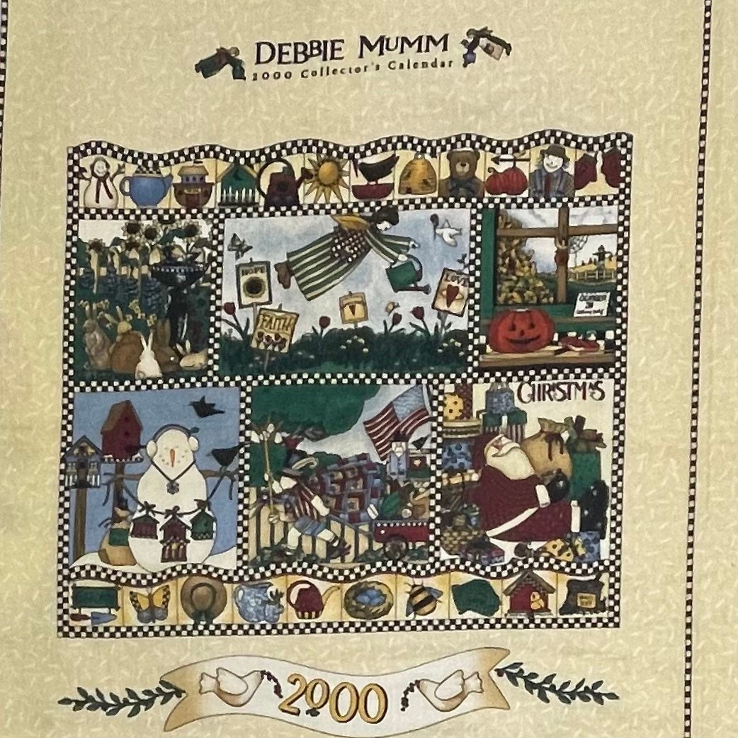 2000 Calendar Cotton Fabric, Garden, Farmhouse Debbie Mumm, SSI, South ...