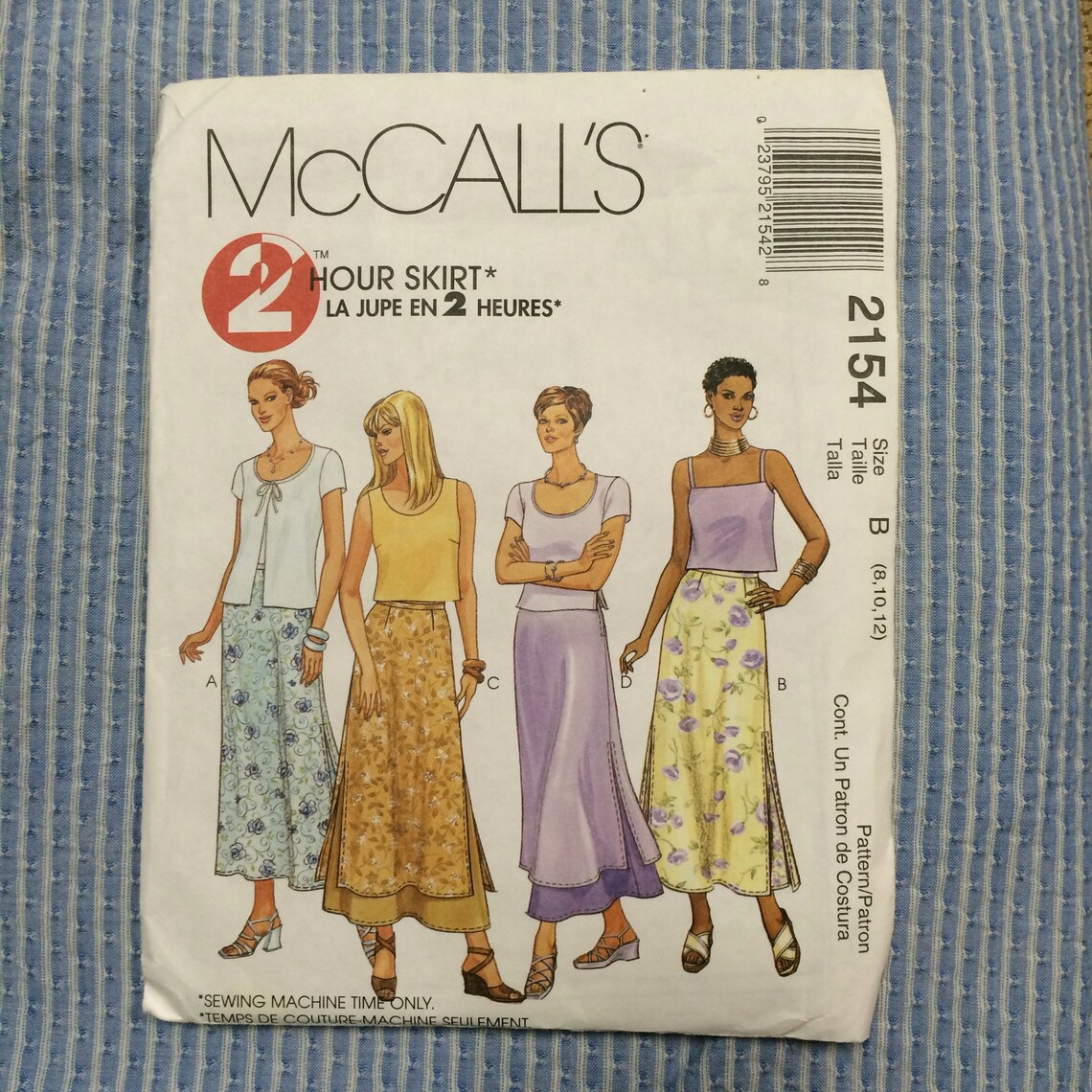 Easy Vintage Skirt With Overskirt Pattern 2 Hour McCalls | Etsy