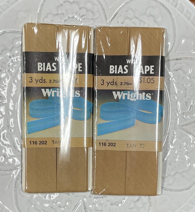 Vintage Wrights Tan Bias Tape - Etsy
