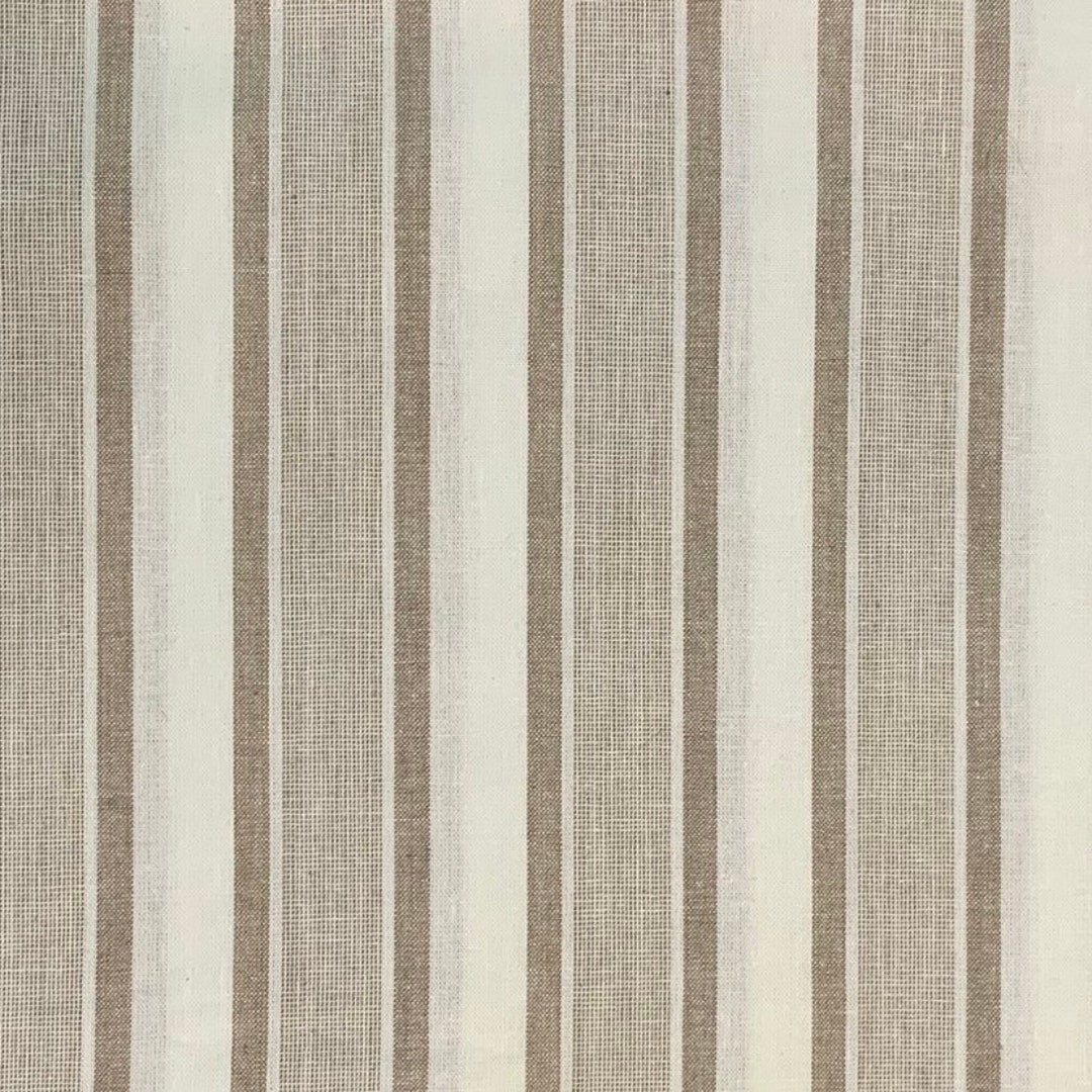 Light Weight Brown Striped Cotton Fabric, Woven - Etsy
