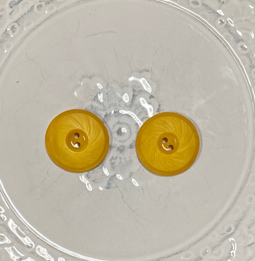 Vintage Two Large Butterscotch Buttons - Etsy