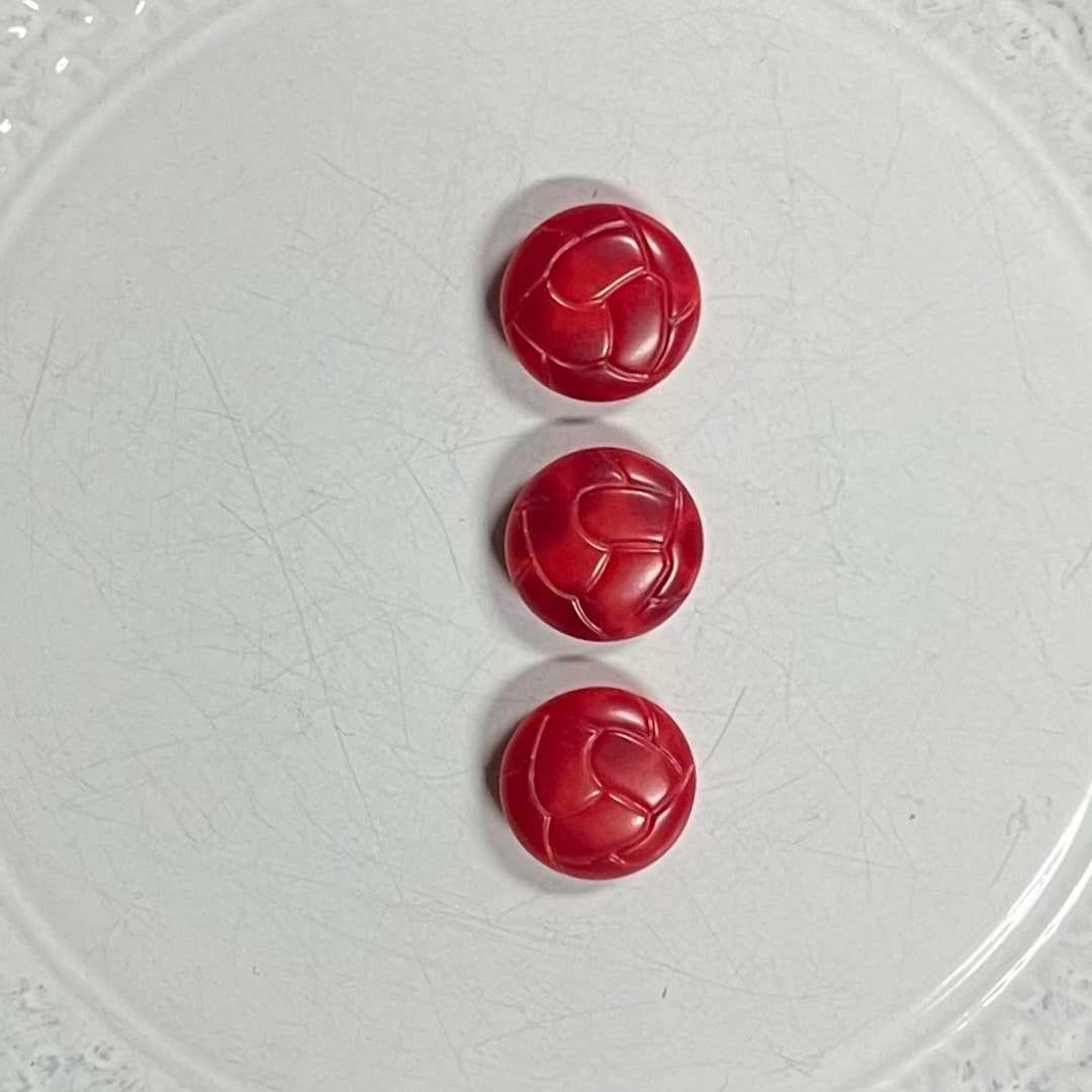 Vintage Red Loose Buttons - Etsy