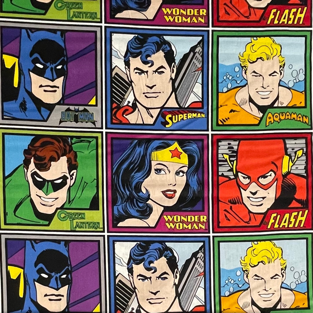 100% Cotton DC Comics Super Hero Fabric - Etsy