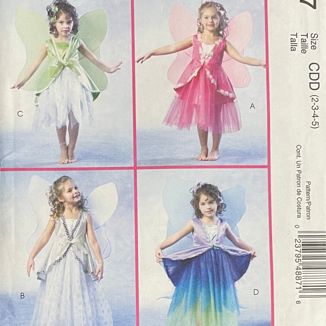 Mccalls Girls Costume Pattern: Dress and Wings, Size 2-5 (uncut) - Etsy